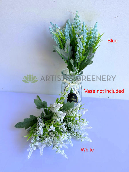 SP0454 Silk Astilbe Bunch 35cm White / Blue | ARTISTIC GREENERY – Artistic Greenery