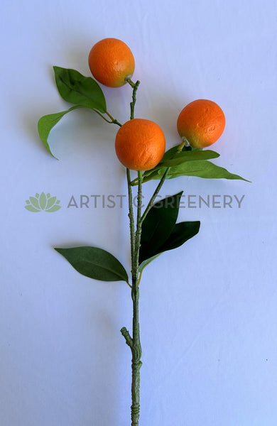 F0453 Artificial Tangerine / Mandarin / Orange Fruit Spray 61cm ...