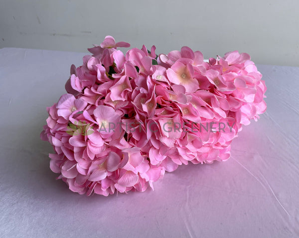 SP0446 Silk Pink Hydrangea Bunch 48cm Pink | ARTISTIC GREENERY ...