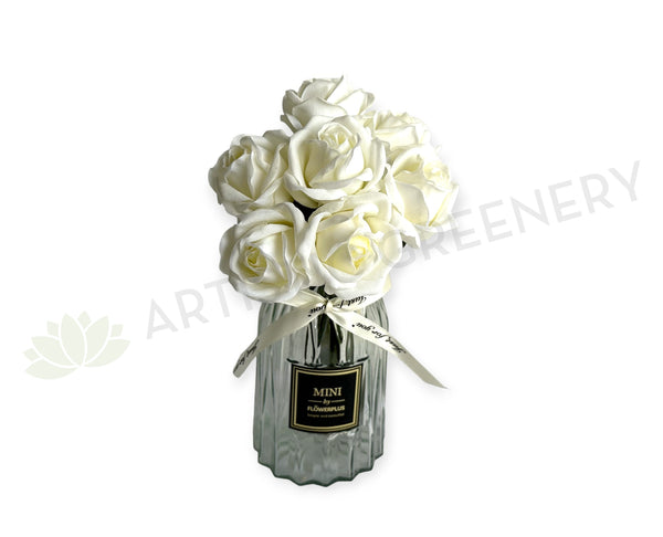 SP0451 Real Touch Latex White Rose Bunch 23cm White | ARTISTIC GREENERY AUSTRALIA – Artistic ...