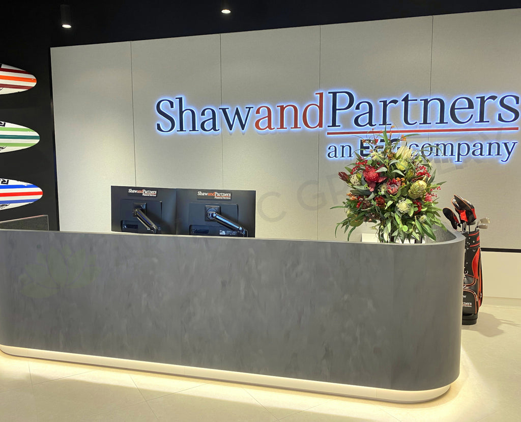Shaw and Partners Perth - Reception Flower Arrangement & Greenery for ...