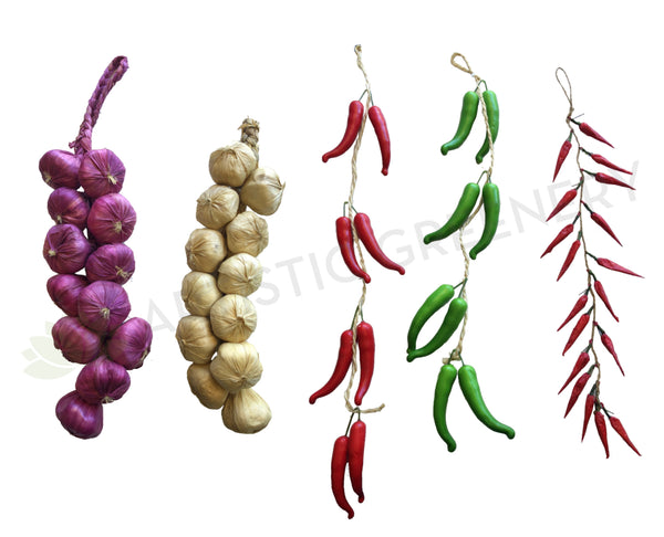ACC0082 Artificial Garlic and Chilli Fake Garlic Fake Red Chilli Fake ...