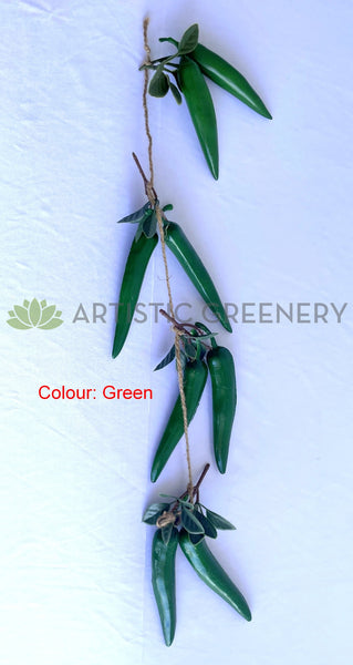 ACC0082-S85 Artificial Strand of Large Chilli 60cm Red / Green ...