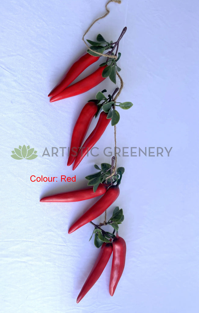 ACC0082-S85 Artificial Strand of Large Chilli 60cm Red / Green ...