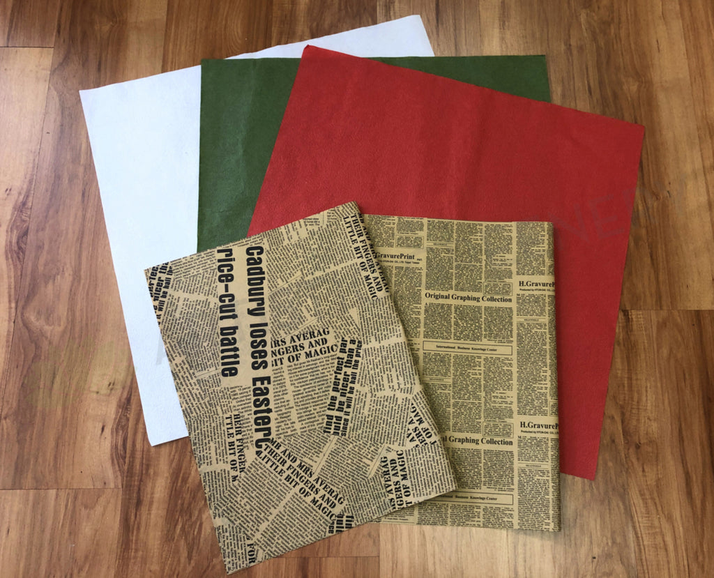 ACC0085 Textured Paper & Newspaper Print Paper | ARTISTIC GREENERY ...