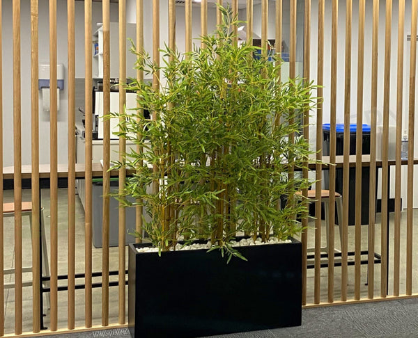 Artificial Bamboo Plants in Planter Box for Office | ARTISTIC GREENERY ...
