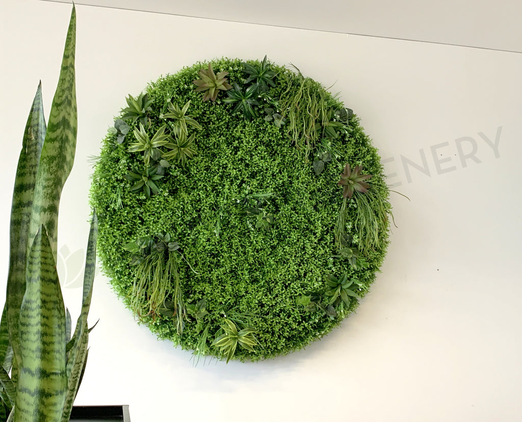 Circle Greenery Feature Wall / Vertical Garden in Panel | ARTISTIC ...