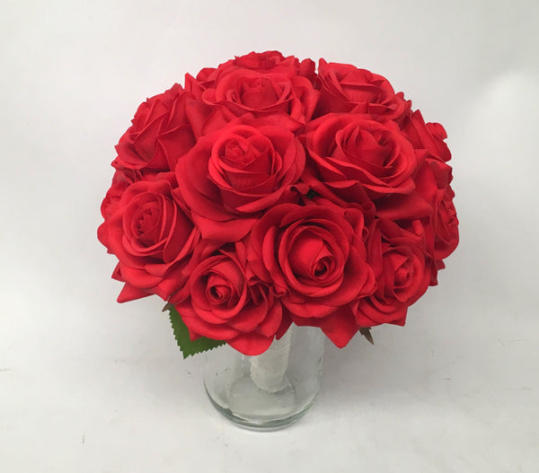 Red Roses Wedding Bridal Bouquet Custom-made Cheap Online Wedding ...