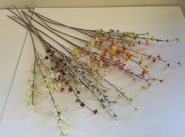 F0289 Silk Small Wild Flower Spray 59cm 9 Styles | ARTISTIC GREENERY ...
