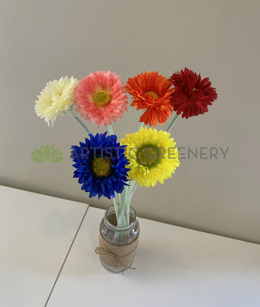 F0323 Silk Small Gerbera Daisy Stem 43cm Artificial gerbera flower ...