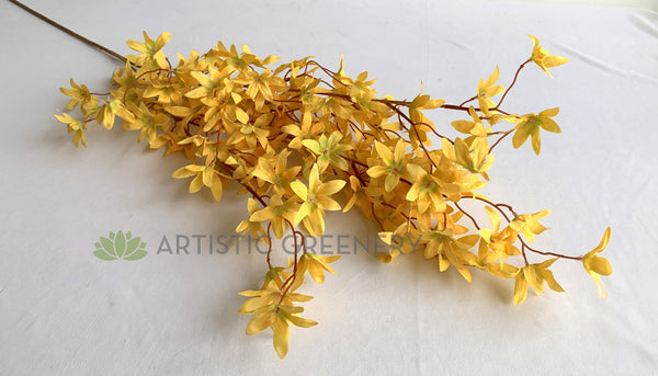 F0335 Silk Spring Flower Spray 121cm Mustard | ARTISTIC GREENERY ...
