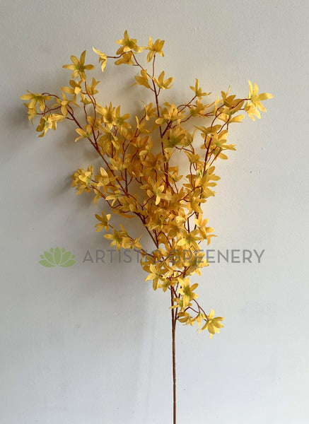F0335 Silk Spring Flower Spray 121cm Mustard | ARTISTIC GREENERY ...