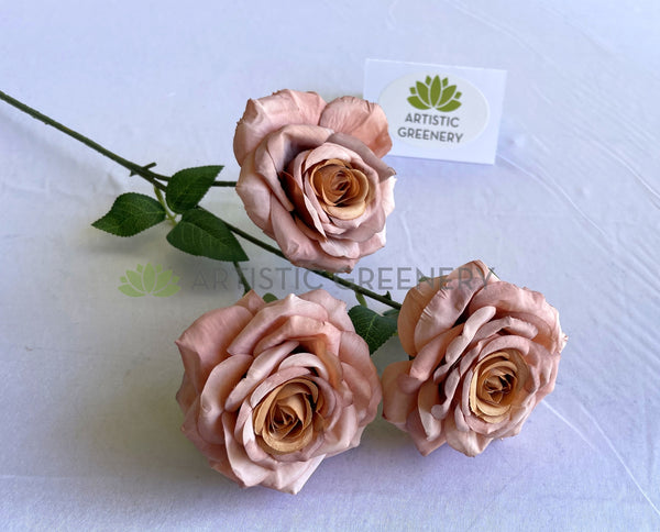 F0426 Artificial Garden Rose Spray 65cm Dusty Pink | ARTISTIC GREENERY ...