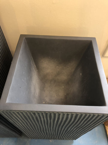 Square Fiberglass Pot - Slate Colour (Code: FGVERTLINE) Fiberglass ...
