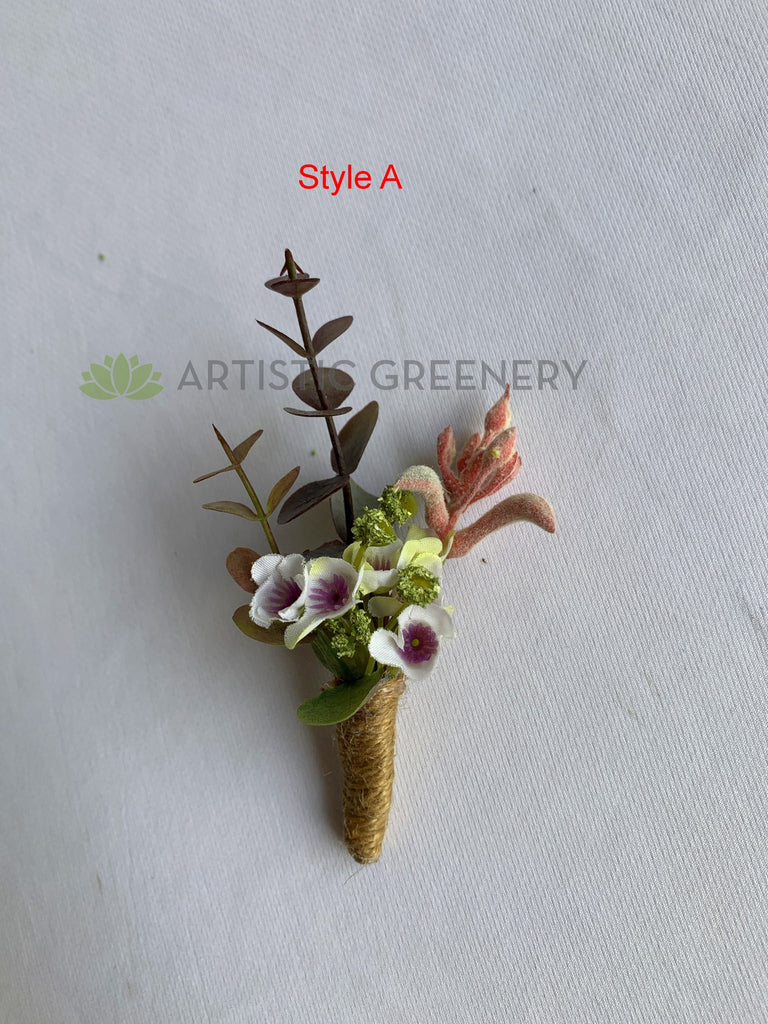 Faux Flower Buttonholes - Australian Native Flowers & Greenery (Product ...