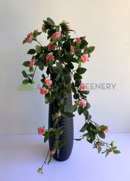 HP0074 Artificial Hanging Rose Bunch with Foliage 73cm 4 Colours ...