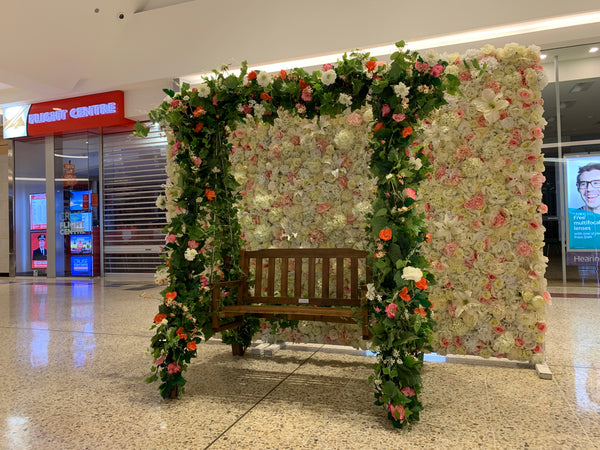 For Hire - Wooden Swing Chair with Colourful Silk Flowers (Code: HI0011 ...