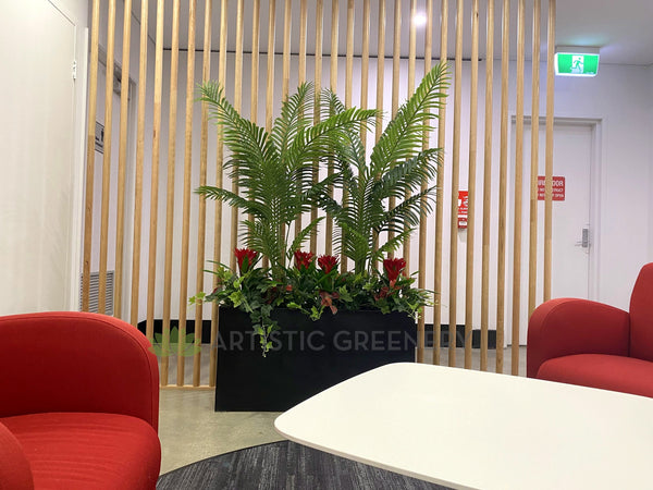 Artificial Palms in Planter Box for Office | ARTISTIC GREENERY ...