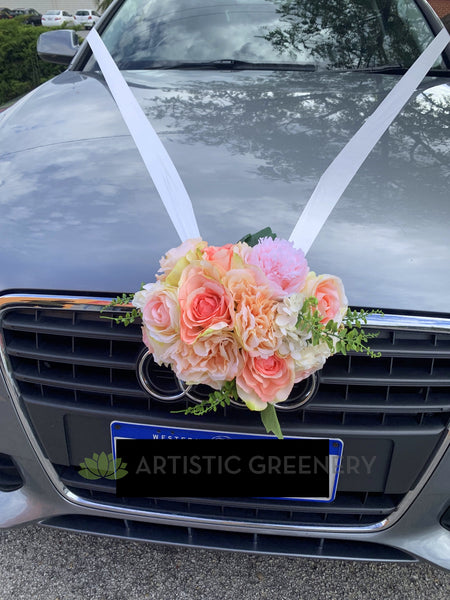 Wedding Car Silk Flower Decorations Perth Malaga - WCD001 | ARTISTIC ...