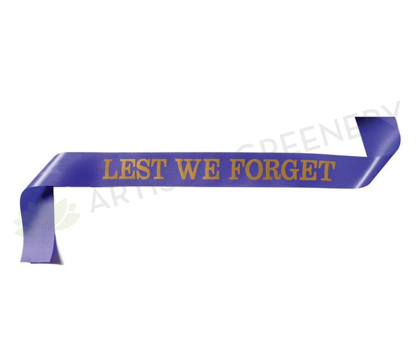 "Lest We Forget" Ribbon / ANZAC Ribbon 5cm thcik x 80cm long | ARTISTIC ...