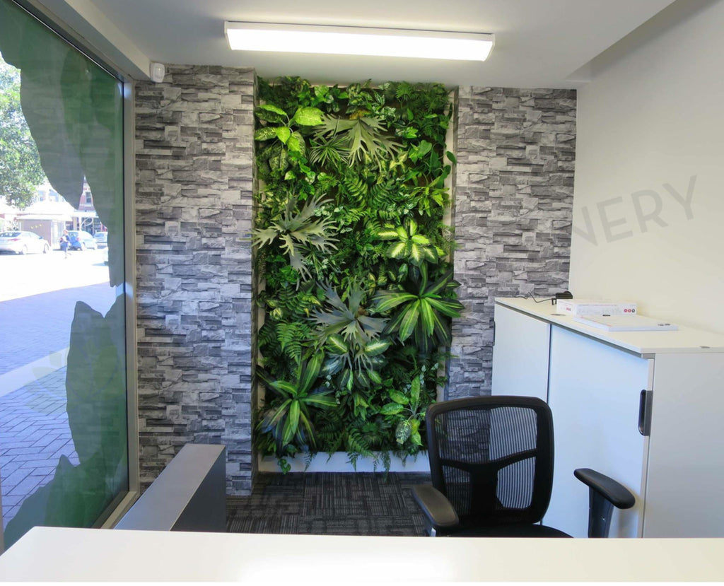 Artificial vertical garden greenery feature wall custom made chiro ...