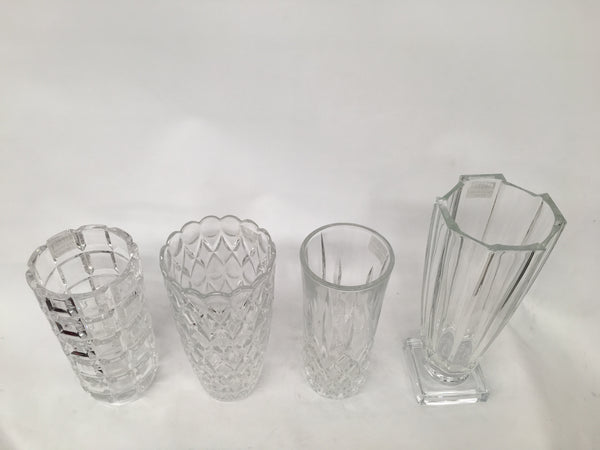 Pressed / Pattern Glass Vase (Premium) 4 Styles - Glassware Perth ...
