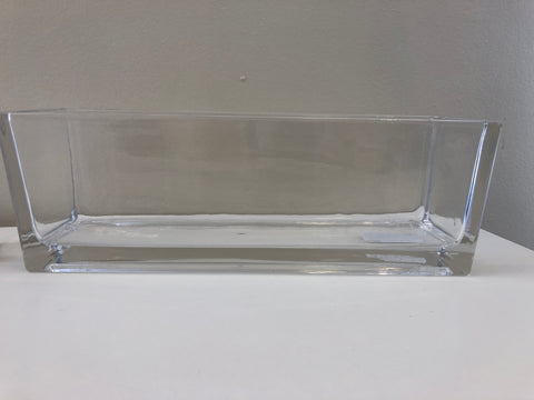 Glass Rectangle Planter / Pot (code: RECTGLA) 2 Sizes - Clear Glass Pot ...