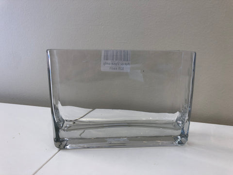 Glass Rectangle Planter / Pot (code: RECTGLA) 2 Sizes - Clear Glass Pot ...