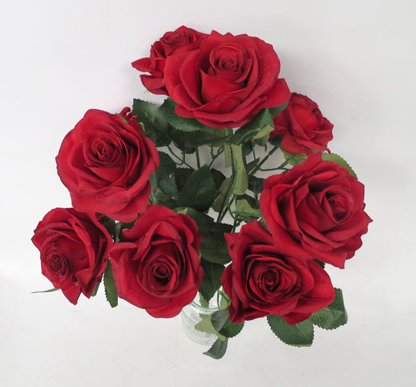 SP0110 Rose Bunch Deep Red Floral Arrangement DIY Retail materials for ...
