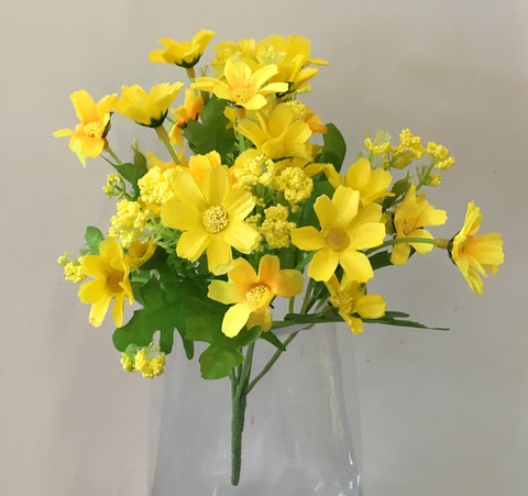 SP0147 Silk Cosmos Bunch 30cm 6 Colours Pink Yellow Purple fake flowers ...
