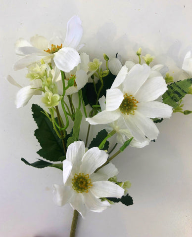 SP0295 Silk Cosmos Bunch 33cm White everlasting flowers for home Perth ...