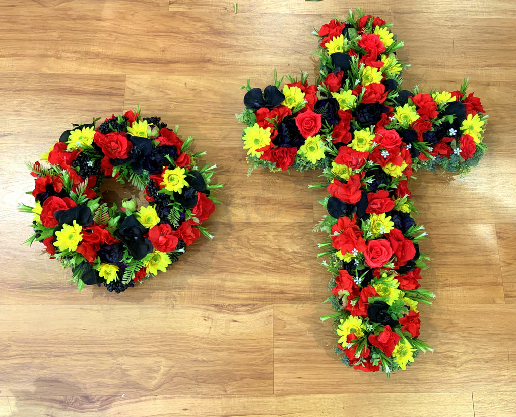SYM0038 Indigenous Aboriginal Australia silk floral crosses | ARTISTIC ...