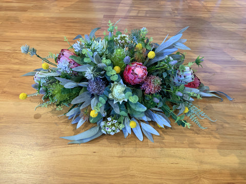 Faux Australian Native Casket Spray / Coffin Spray / Memorial Flowers ...